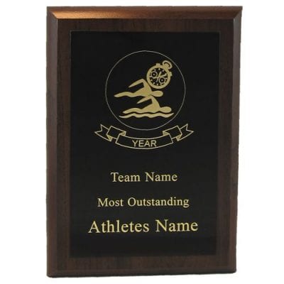 Swim Plaque Cherry Finish | Willamette Valley Awards