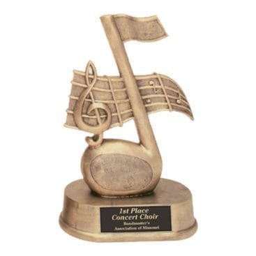 Resin Music Note Trophy | Willamette Valley Awards