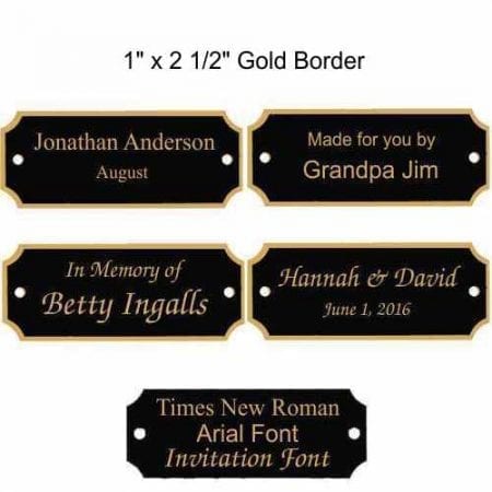 Small Engraved Plates Gold Border | Willamette Valley Awards