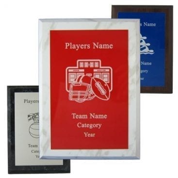 Football Plaques with Color Options | Willamette Valley Awards
