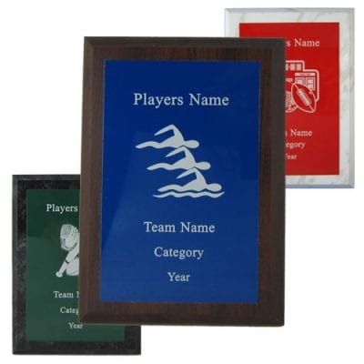 Swim Plaque with Color Options | Willamette Valley Awards